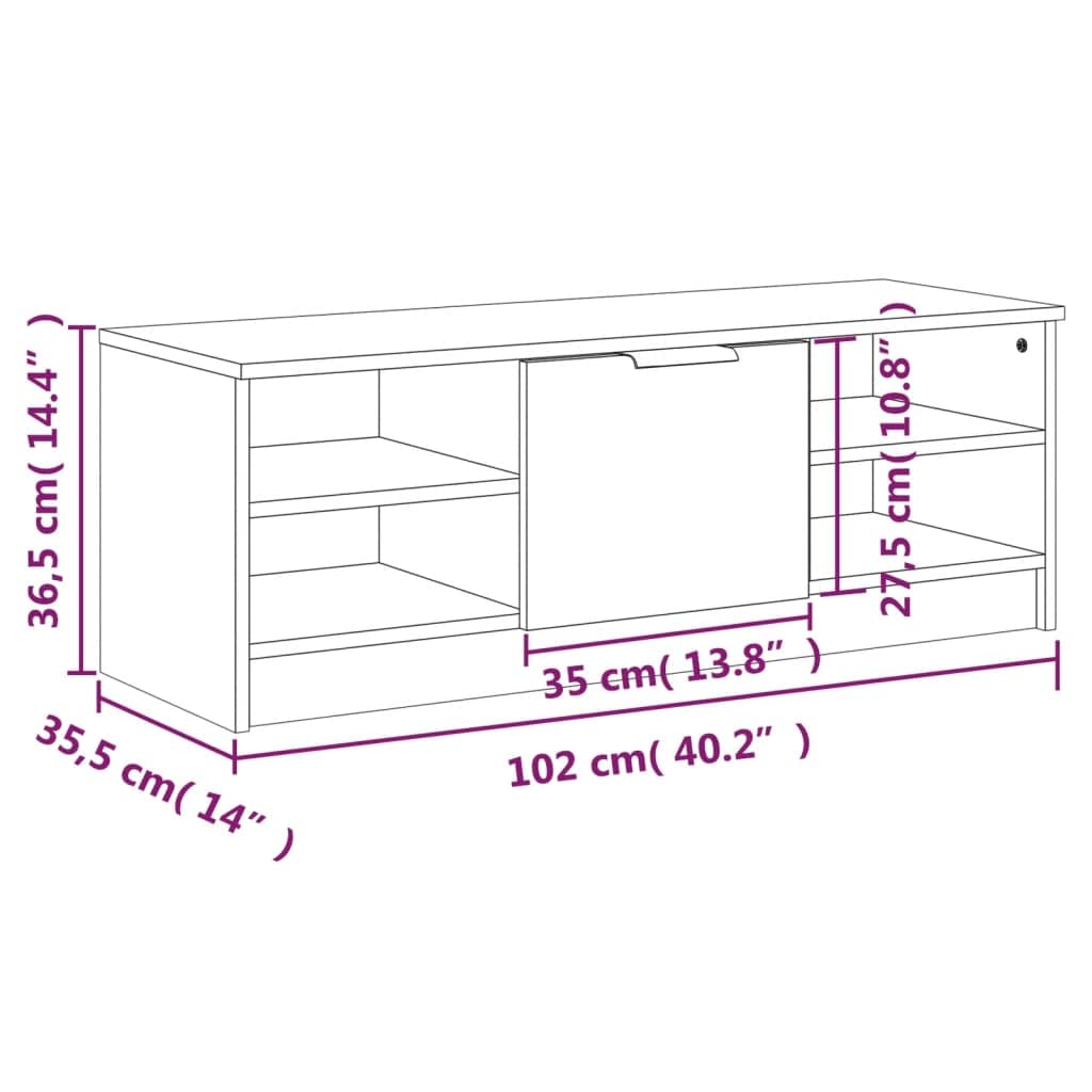 GaRcan TV Cabinet Living Room Sideboard Entertainment Centre TV Console Media Unit HiFi Cabinet with Shelf Grey Sonoma Engineered Wood (Brown Oak)