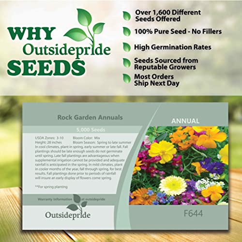 Outsidepride Rock Garden Annual Wild Flowers - 10000 Seeds