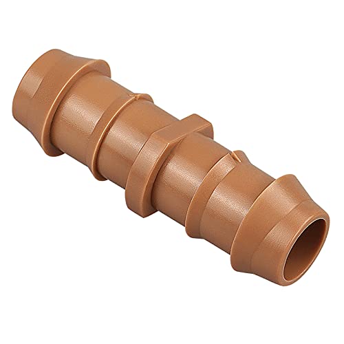 iRunning 20 Pieces Drip Irrigation 1/2" Tubing Coupling Fittings (17mm), Barbed Coupler Connectors for 1/2 Inch Irrigation Tubing (0.600" ID), Drip Line Couplings for Drip Sprinkler Garden Systems