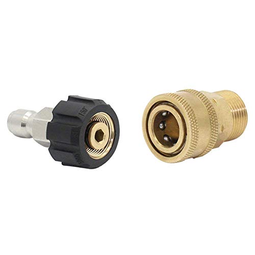 8pcs Pressure Washer Adapter Kit,Garden Hose Quick Connect Fittings,M22 Swivel to 3/8'' Quick Connect, 3/4" to Quick Release