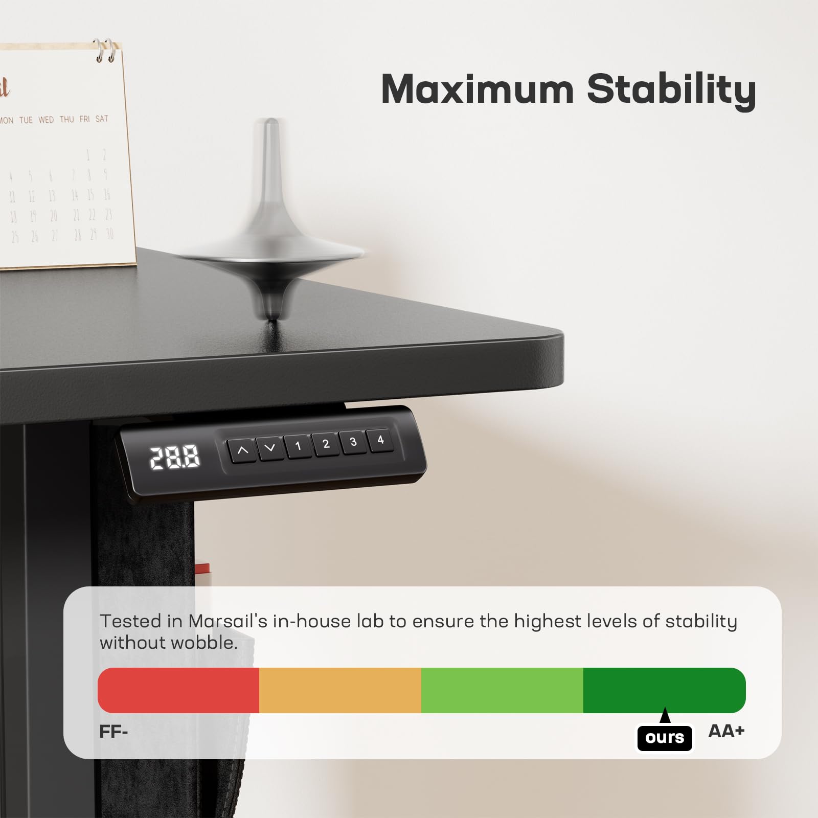 Marsail Standing Desk Adjustable Height, 55x24 Inch Electric Standing Desk with Storage Bag, Stand up Desk for Home Office Computer Desk Memory Preset with Headphone Hook