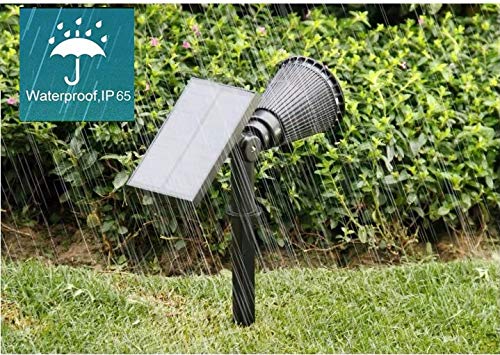 MTB Garden Solar Spotlights, 2-in-1 Colored Adjustable 4 LED Wall/Landscape Solar Lights with Automatic On/Off Sensor, 2 Pack