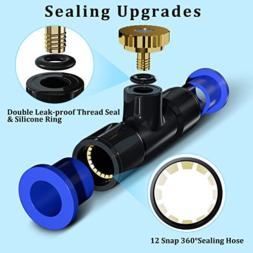 DreiWasser Misters for Outside Patio 59ft, DIY Mister System for Cooling Outdoor + 19 Brass Mist Nozzles + 1 Brass Adapter (3/4"), Misting Cooling System for Backyard Porch Deck