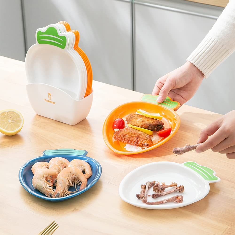 HARAY Salad Bowls Four Snack Trays Fish Shape Home Restaurant Snack Plate Table Fruit Snack Snack Snack Candy Dried Fruit Plate Garbage Slag Plate Soy Sauce Dish Salad Bowls