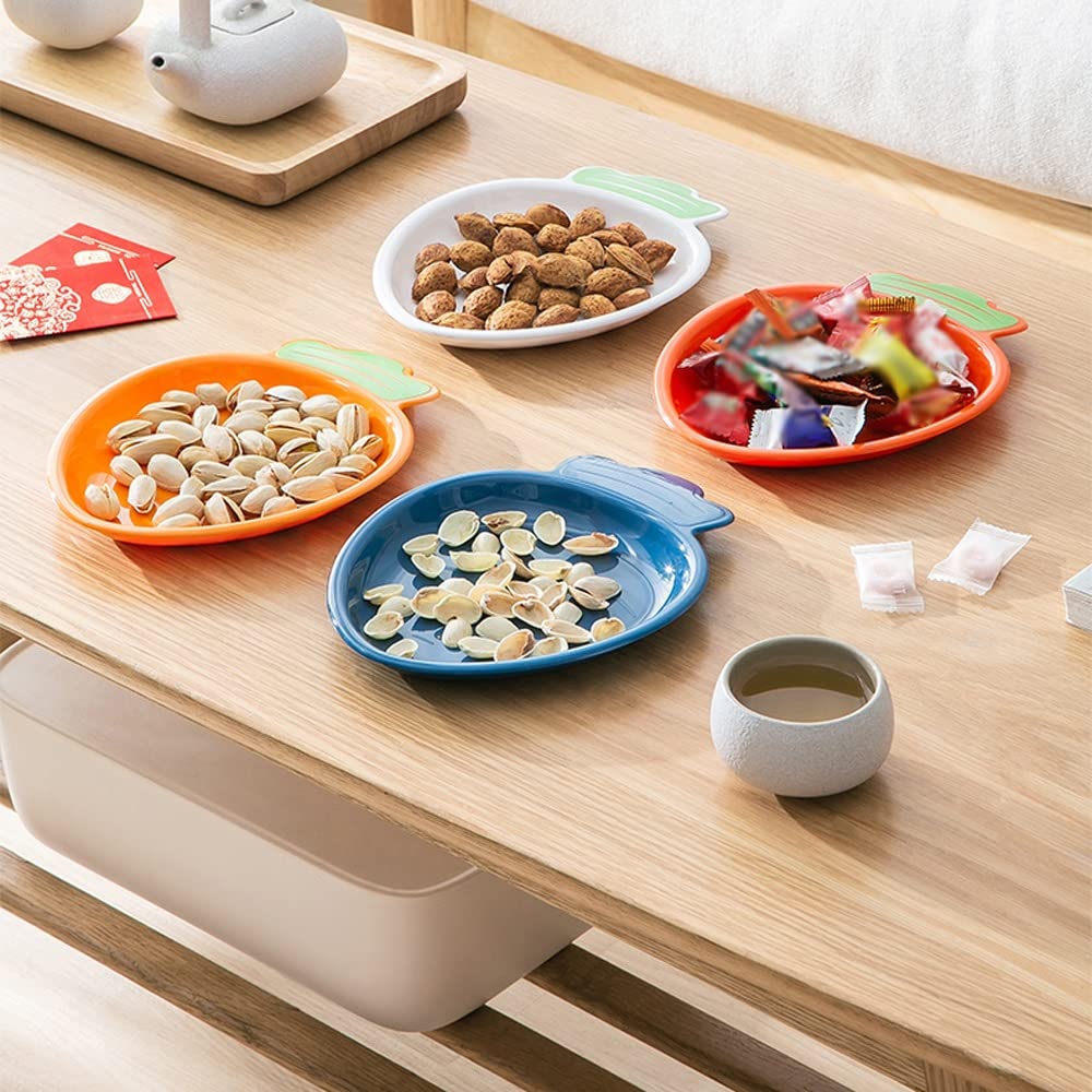HARAY Salad Bowls Four Snack Trays Fish Shape Home Restaurant Snack Plate Table Fruit Snack Snack Snack Candy Dried Fruit Plate Garbage Slag Plate Soy Sauce Dish Salad Bowls