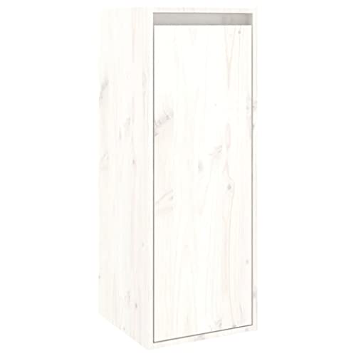 GaRcan 3X Solid Wood Pine TV Cabinets Home Indoor Living Room Entertainment Centre Wall Mounted Hanging Shelf Floating Storage TV Unit Stand Grey (White)
