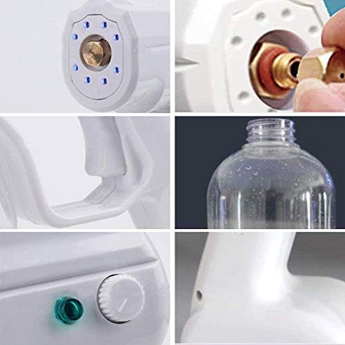 Oriflame Steam Gun, Handheld Rechargeable Nano Atomizer 27oz Large Capacity ULV Electric Sprayer Nozzle Adjustable Fogger for Home, Office, School or Garden