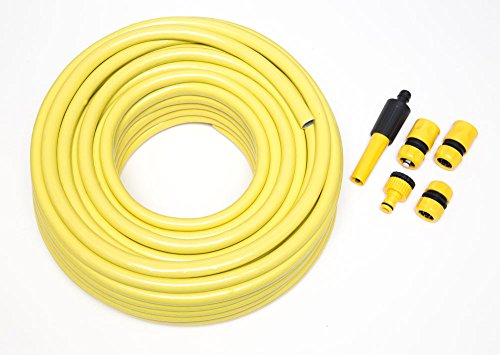 ONESTOPDIY 20M Outdoor Professional Anti Kink Hose Garden HOSEPIPE BRADED + Fittings
