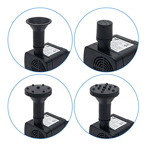 MASO 7V 1.4W 180L/H Solar Panel Powered Water Feature Pump Garden Pool Pond Aquarium Fountain Brushless for Bird Bath Pond Pull Garden - Power Pump:JT-180(CE/ROHS/IP68) DC7V,140MA