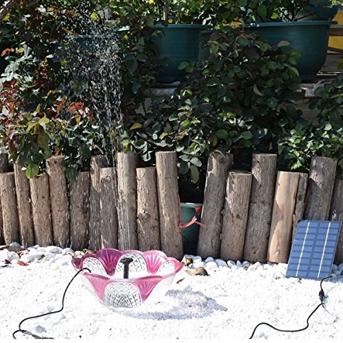 MASO 7V 1.4W 180L/H Solar Panel Powered Water Feature Pump Garden Pool Pond Aquarium Fountain Brushless for Bird Bath Pond Pull Garden - Power Pump:JT-180(CE/ROHS/IP68) DC7V,140MA