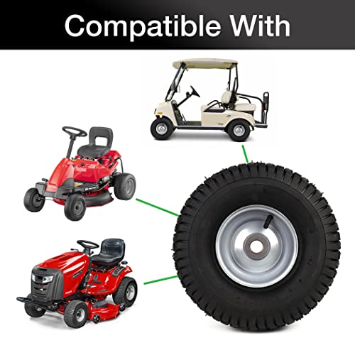 (2 Pack) 15 x 6.00-6 Tire and Wheel Set - for Lawn Tractors with 3β Centered Hub and 3/4" Sintered iron bushings