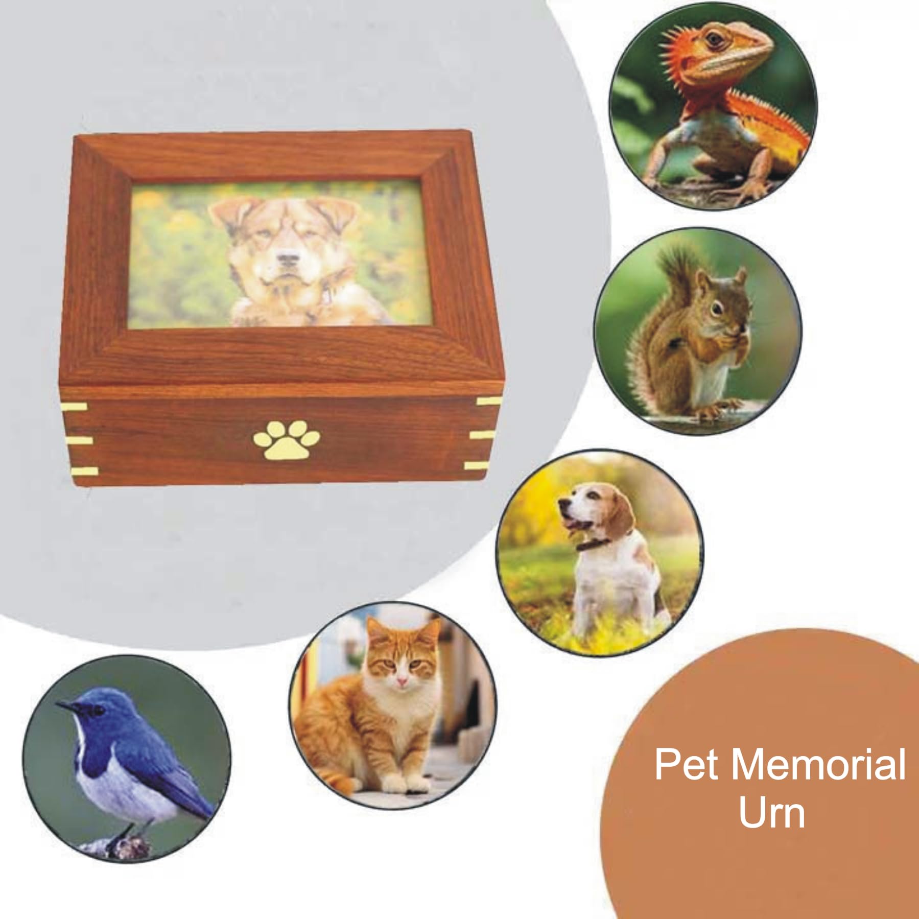 Wooden Pet Urn Box for Ashes | Wood Cremation Urns | Decorative Urns | Handmade Urn for Dog Ashes| Pet Memorial Urns | Funeral Urns