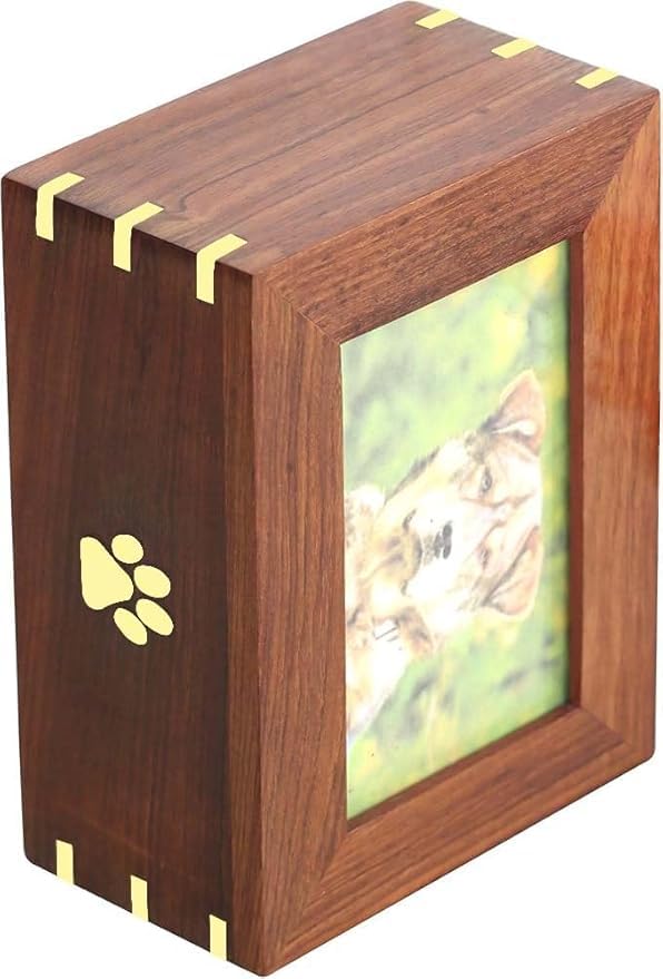 Wooden Pet Urn Box for Ashes | Wood Cremation Urns | Decorative Urns | Handmade Urn for Dog Ashes| Pet Memorial Urns | Funeral Urns
