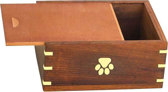 Wooden Pet Urn Box for Ashes | Wood Cremation Urns | Decorative Urns | Handmade Urn for Dog Ashes| Pet Memorial Urns | Funeral Urns