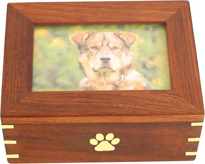 Wooden Pet Urn Box for Ashes | Wood Cremation Urns | Decorative Urns | Handmade Urn for Dog Ashes| Pet Memorial Urns | Funeral Urns