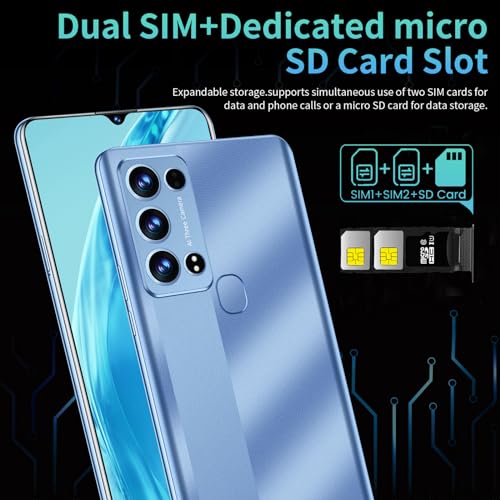 Rino9Pro Cheap Smartphone, 3 in 1 Navigation System Cell Phone, 16GB RAM 1TB ROM Unlocked Mobile Phones, 5G Network, Dimensity9000 (10 cores) CPU,Blue-1TB