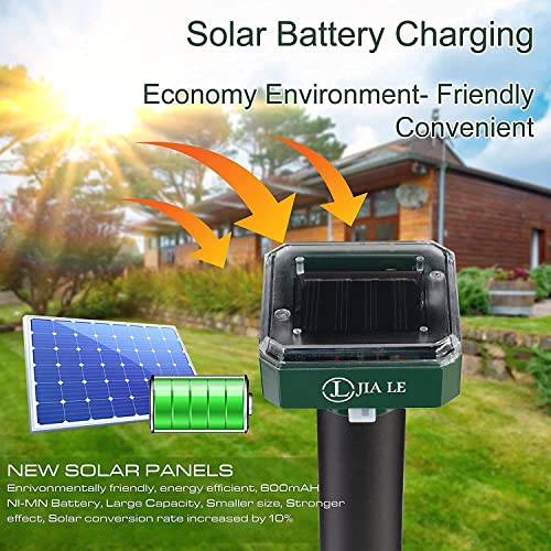 Ultrasonic Mole Repellent, 8 Pack Outdoor Gopher Repellent Solar Powered for Snake, Vole, Groundhog, Waterproof Animal Deterrent Device for Garden and Yard