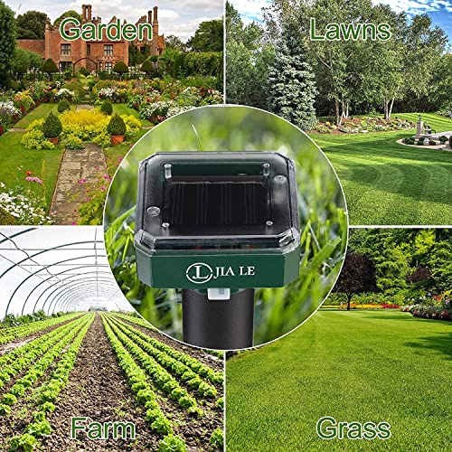 Ultrasonic Mole Repellent, 8 Pack Outdoor Gopher Repellent Solar Powered for Snake, Vole, Groundhog, Waterproof Animal Deterrent Device for Garden and Yard