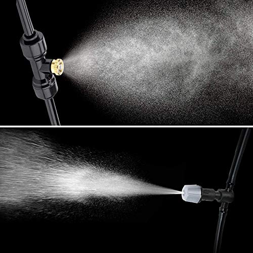 Misters for Outside Patio, 65.6FT Misting System, Patio Misters for Cooling, Outdoor Misters for Patio Greenhouse Pool Trampoline Umbrella
