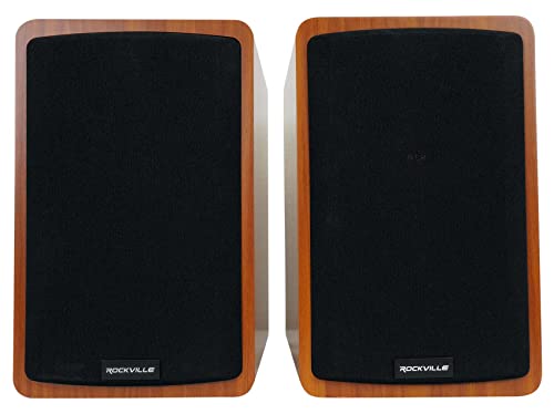 Rockville ELITE-5C Classic Wood 800w Home Theater 5.25" Bluetooth Bookshelf Speakers