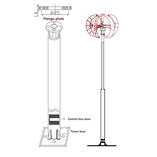 Windmill Generator, Wind Power Machine Low Failure Rate 400W for Marine Industrial Energy for Home Garden Boat(#2)