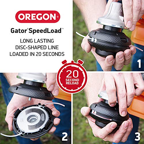 Oregon Gator SpeedLoad Universal 4-1/2β Trimmer Head & Line for Gas String Trimmers & Multi Tools Up To 25cc. Fits Ryobi, Homelite, TroyBilt, Stihl and more