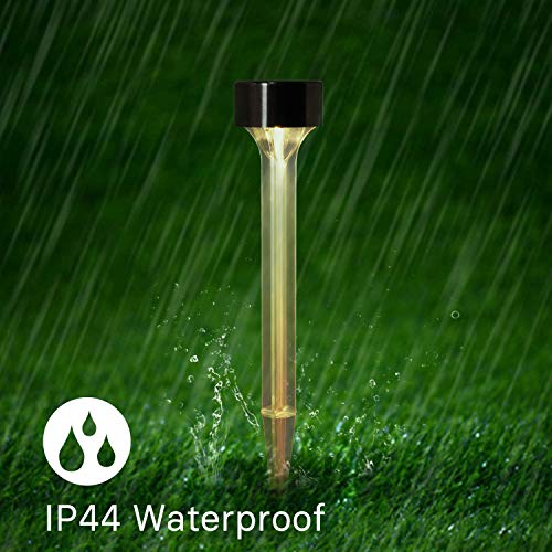 Grand patio Solar Landscape Lights Transparent Decorative Waterproof, 10 Pack Solar Powered Pathway Lights, Weather-Resistant Outdoor Lighting for Yard, Garden, Pool, Warm White