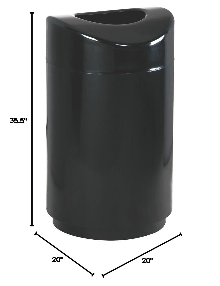 Rubbermaid Commercial Executive Series Eclipse Trash Can, 30 Gallon, Black, FGR2030EPLBK