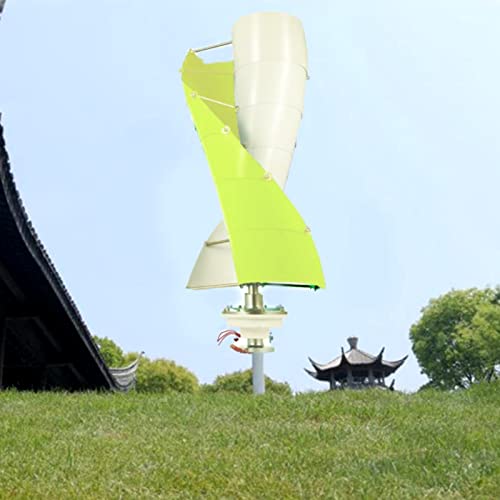 QAZNHODDS Spiral Wind Power Turbine Generator, 9000W 2 Blades 12V 24V 48V 220V with Controller Vertical Wind Turbine for Home Outdoor Garden,220V