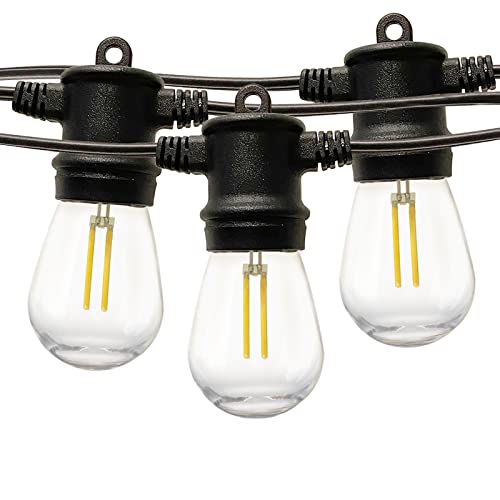 Banord 102FT Outdoor String Lights, 2 Pack 51FT Patio Lights with Bright 2W Shatterproof LED Dimmable Plastic Bulbs Waterproof Outdoor Hanging Lights for Backyard, Porch, Garden, Camping, Cafe, Party