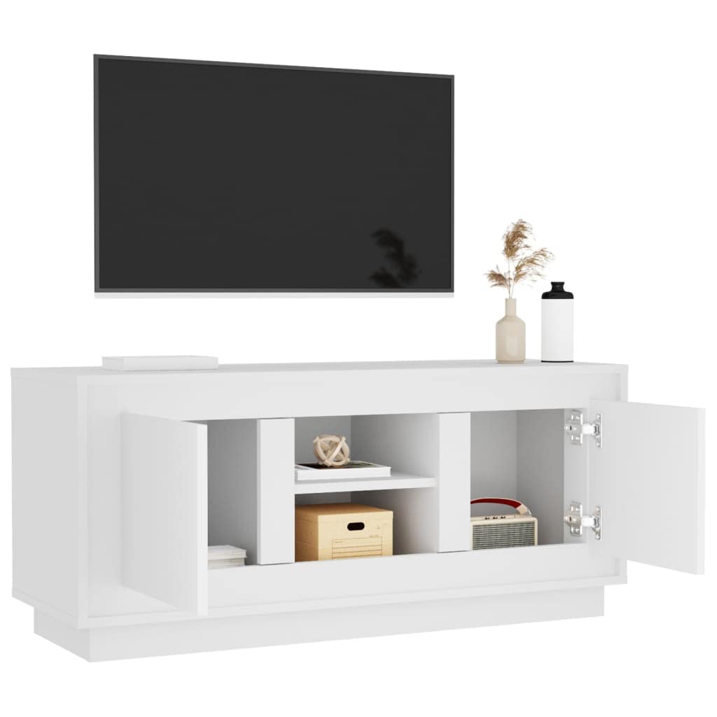 GaRcan TV Cabinet Media Furniture Sideboard Entertainment Centre TV Console Media Unit HiFi Cabinet Concrete Grey 102x35x45 cm Engineered Wood (White)