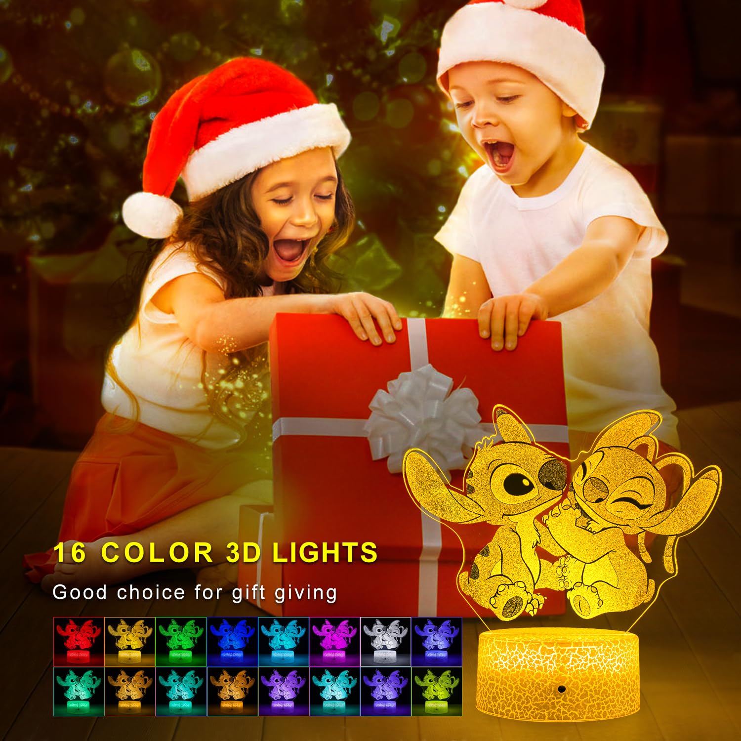 ZeHaiYlf Stitch Lamp,Stitch Night Light, Stitch Gifts,Stitch Light,with Remote & Smart Touch, Dimmable lamp,Children's Day Gift,for Children's Room Decoration,Christmas Gifts