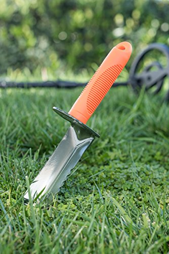 SE Prospector’s Choice Dual Serrated Edge Digger Trowel for Gardening or Gold Prospecting, Includes Carrying Sheath, 12 Inch