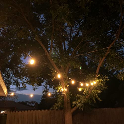 Banord 102FT Outdoor String Lights, 2 Pack 51FT Patio Lights with Bright 2W Shatterproof LED Dimmable Plastic Bulbs Waterproof Outdoor Hanging Lights for Backyard, Porch, Garden, Camping, Cafe, Party