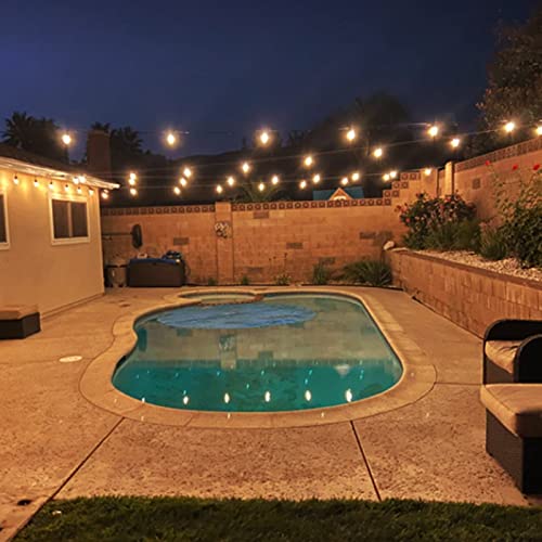 Banord 102FT Outdoor String Lights, 2 Pack 51FT Patio Lights with Bright 2W Shatterproof LED Dimmable Plastic Bulbs Waterproof Outdoor Hanging Lights for Backyard, Porch, Garden, Camping, Cafe, Party