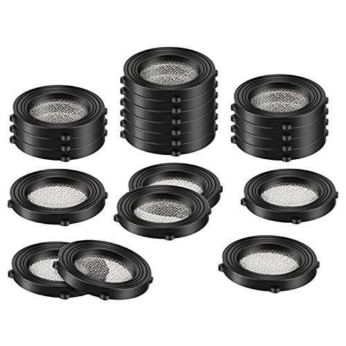 Joywayus Rubber Washers with 40 Mesh Stainless Steel Filter Screen Have Self Locking Tabs Fit for 3/4" Garden Hose or Water Faucet (Pack of 40)