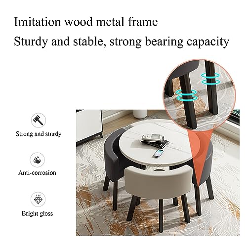 Dining table set for 4,kitchen table and chairs for 4,Suitable for living room,restaurant,cafe,leisure reception desk and chair combination,Square table/round table, various specifications available (