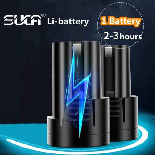SUCA electric pruning shears Cordless tree pruner branch cutter pruners for gardening with 2pcs 2Ah Lithium Battery Powered 4-7 Working Hours Tree Branch Pruner LCD Display Screen (blue 1.1 inch)