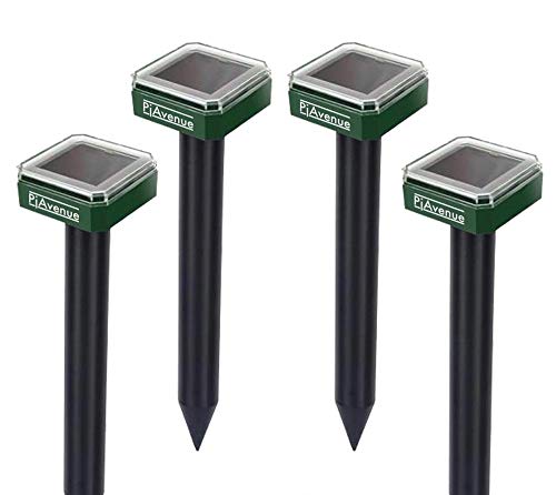 Solar Mole Repeller Ultrasonic Outdoor - Pest Control Rodent Repellent - Groundhog Repellent Snake Rodent Gopher Spikes Chaser Pest Control (4)