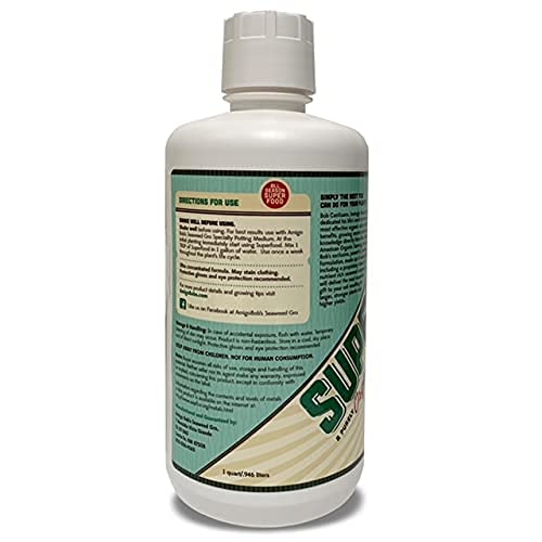 Amigo Bob's Organics 32 Ounce Superfood Organic Fertilizer Concentrate 5-in-1 Soil Amendment - Seaweed Freshwater Algae & Whole Fish for Any Grow Use