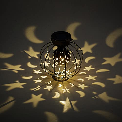 Hanging Solar Lanterns Table Lamp Moon Star Pattern¡