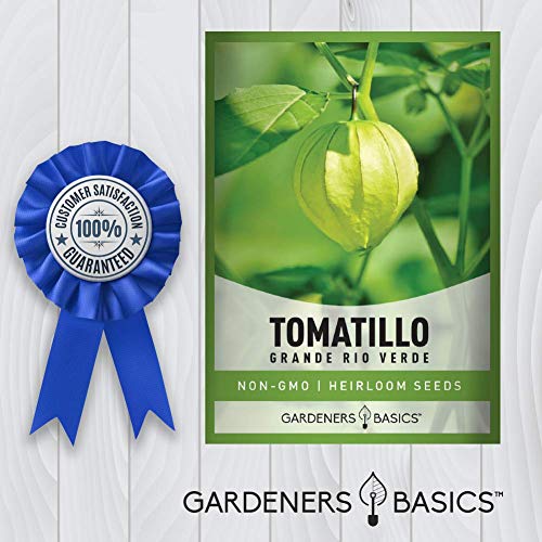 Tomatillo Grande Rio Verde Seeds for Planting Heirloom Non-GMO Seeds for Home Garden Vegetables Makes a Great Gift for Gardening by Gardeners Basics