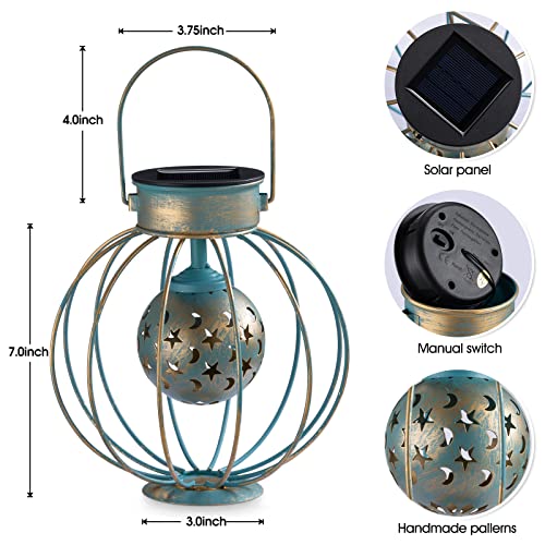 Hanging Solar Lanterns Table Lamp Moon Star Pattern¡