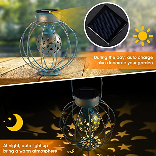 Hanging Solar Lanterns Table Lamp Moon Star Pattern¡