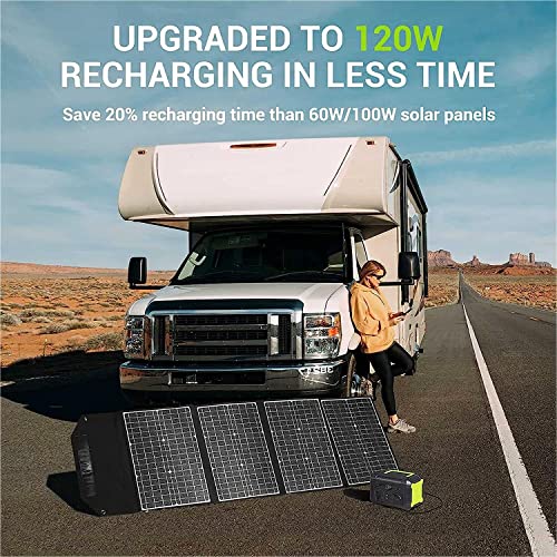 Solar Panels 150W 18V Foldable Solar Panel with USB Output for 5V 12V Charging, Waterproof Monocrystalline Solar Cell Solar Charger for Camping Garden, 150W (150w) (150w)