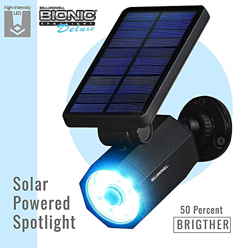 Bell+Howell Bionic Spotlight Deluxe Solar Lights Outdoor with Motion Sensor 50% Brighter 8 LED Bulbs LED Lights Waterproof Landscape Spotlights for Patio Yard Garden Outdoor Lighting As Seen On TV