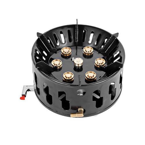 Lixada Portable Picnic Camping Stove Burner 9800W Windproof Camping Gas Stove Seven-Star Fierce Fire Stainless Steel Camp Stoves Backpacking Stove with Carry Bag for Outdoor Camping Hiking Cooking