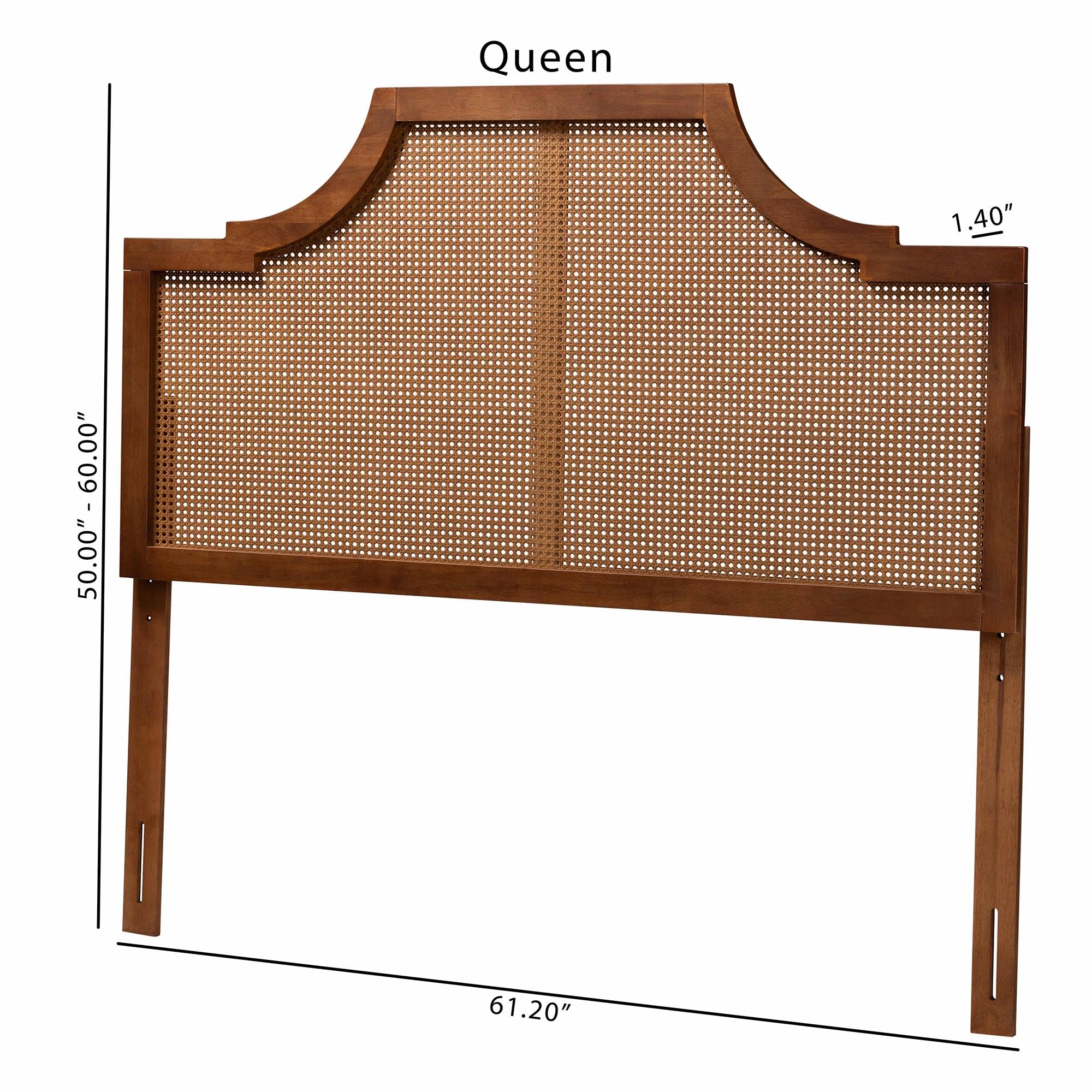 Baxton Studio Mid-Century Headboard, King, Walnut Brown