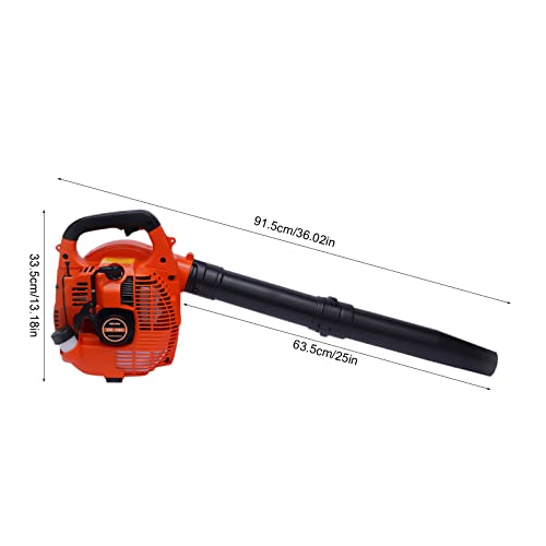 Backpack Leaf Blower Machine, 2-Stroke 25.4CC Gas Powered Handheld Leaf Blower Snow Blower Engine Lightweight for Yard Road Cleaning Garden Lawn Care Tools
