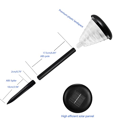 Solar Path Lights,4 Pack Garden Solar Landscape Lights Outdoor Color Changing LED Stake Lights, IP65 Waterproof Solar Power Lawn Light, LED Solar Yard Lights for Outdoor Patio, Walkway, Driveway